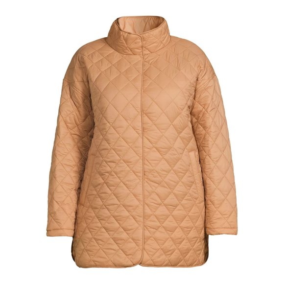 Time and Tru | Jackets & Coats | Women Plus Size Quilted Barn Coat ...